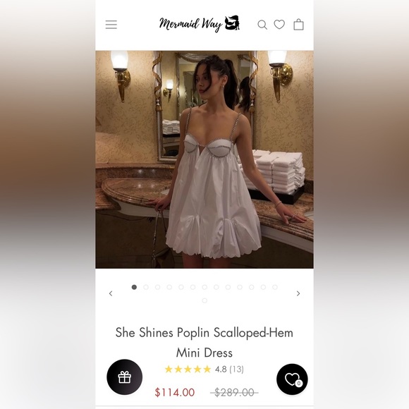 Mermaid Way | Dresses | Mermaid Way White Sequin Mini Dress | Poshmark